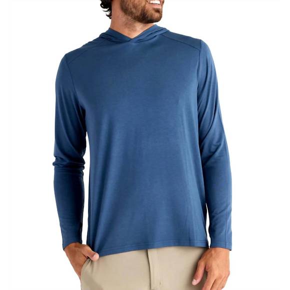 FREE FLY | Shirts | New Free Fly Bamboo Shade Hoody In True Navy | Poshmark